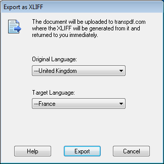 Exporting XLIFF